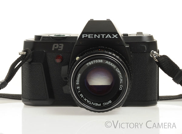 Pentax P3 35mm Film Camera w/ 50mm f2 Prime Lens -Good Seals- [EXC]