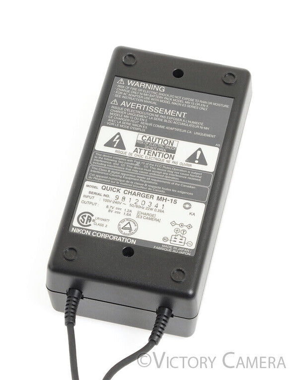 Nikon MH-15 Quick Charger for Nikon NiMH Battery Pack MN-15 for F100,
