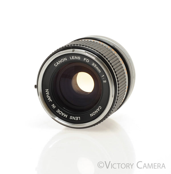 Canon FD 35mm f2 Rare FAST Wide Angle Prime Lens -Slight Yellowing- [E