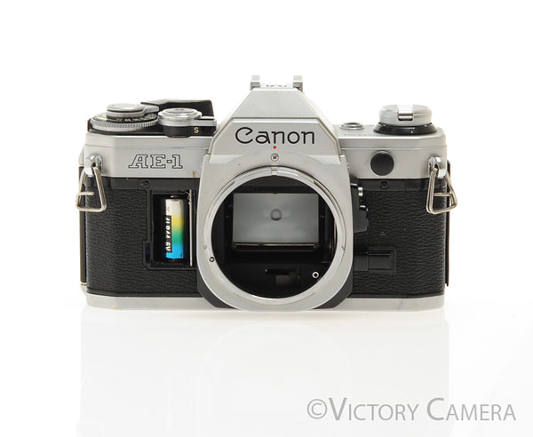 Canon AE-1 35mm Chrome Film Camera Body -No Batt. Door- [BAR]