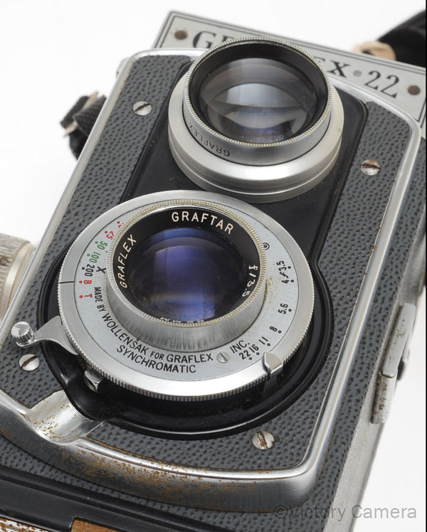 Graflex 22 TLR Model 400 6x6 120mm Camera w/ Graftar 85mm f2.8 [BAR]