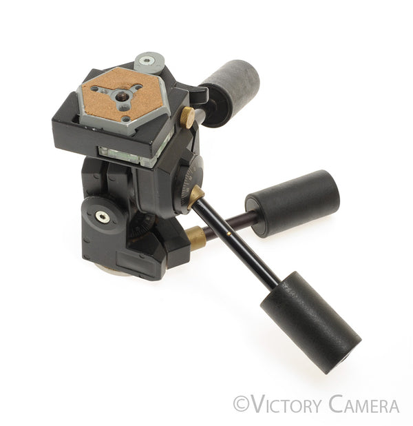 Bogen 3039 3-Way Pan Tilt Tripod Head w/ Bubble Levels + QR Plate