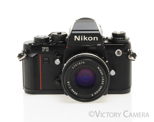 Nikon F3 HP F3HP 35mm Film Camera w/ Nikon 50mm f1.8 AI-S Lens [EXC]
