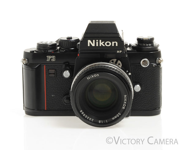 Nikon F3 HP F3HP 35mm Film Camera w/ Nikkor 50mm f1.8 AI Lens [EXC]