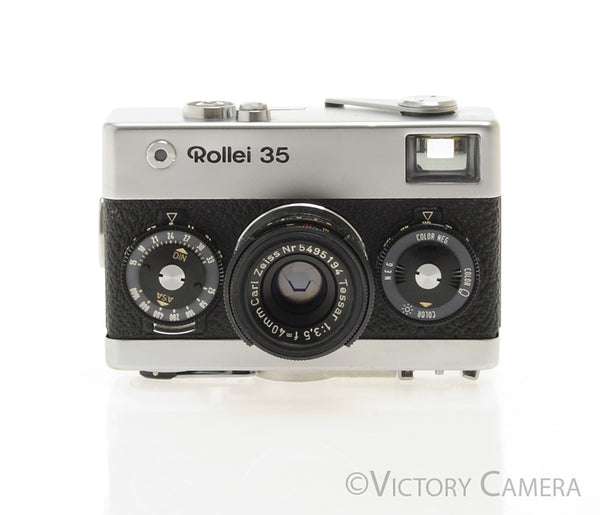Rollei 35 Chrome 35mm Camera w/ 40mm f3.5 Tessar Lens -Good Meter- [EX