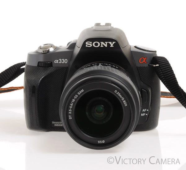 Sony Alpha A330 10MP Digital SLR Camera Body w/ 18-55mm Zoom Lens [EXC